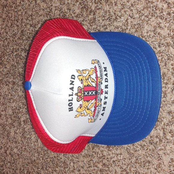 Yupoong | Accessories | Vintage Holland Amsterdam Logo Red White Blue ...